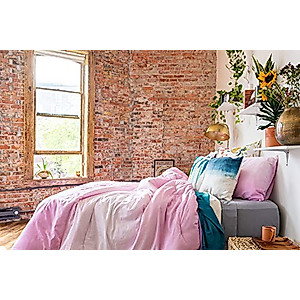 Refinery29 | Emerie Bedding Collection | Modern Reversible Luxury Ultra Soft Cotton Comforter, All Season Premium 4 Piece Set, Design for Home Hotel Décor (Full/Queen, Purple)