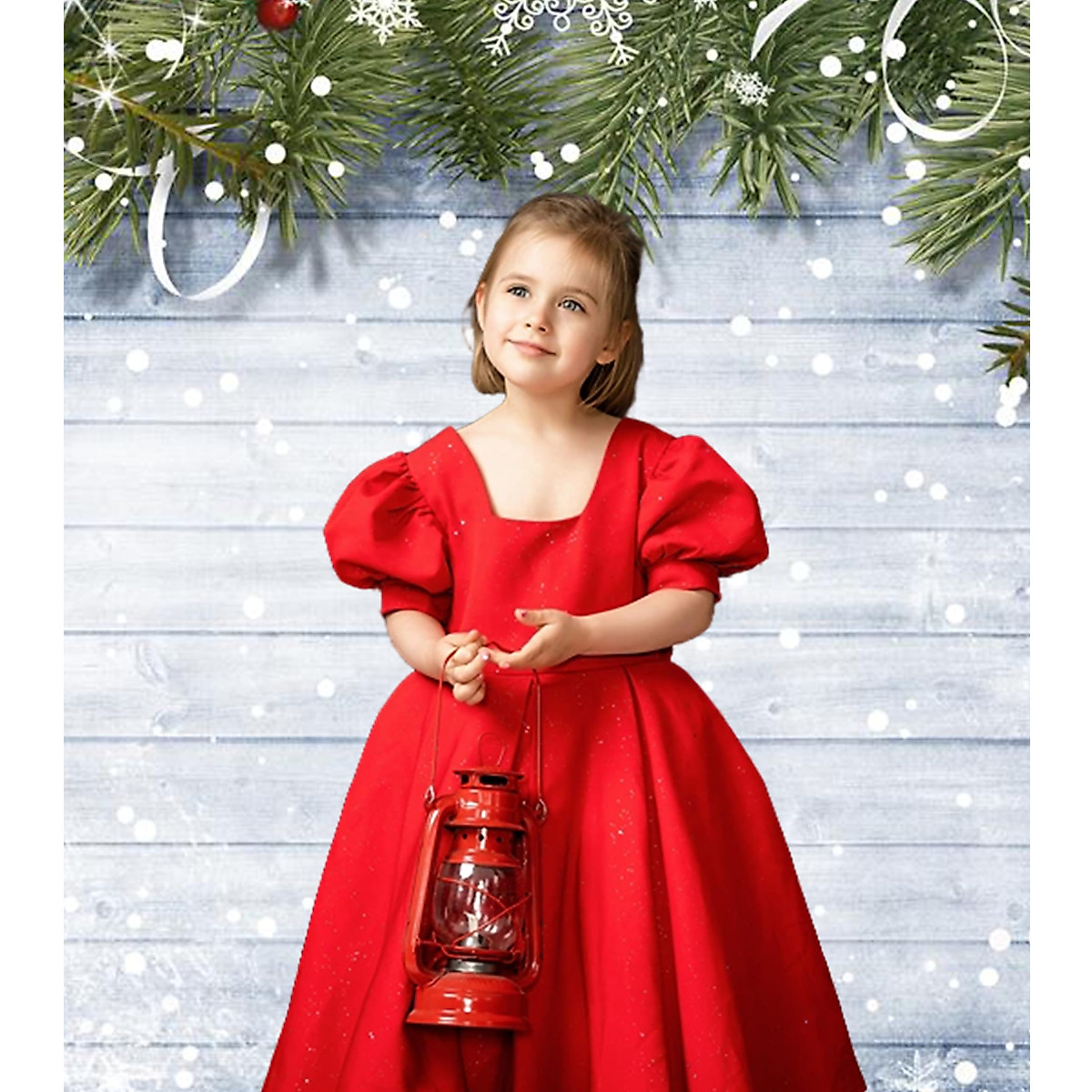 Kate 7x5ft Christmas Photography Backdrops for Photographers Wood Wall Backdrop White Snow Photo Background