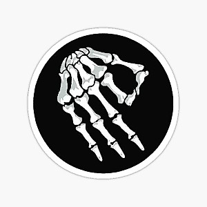 3 pcs Set | Circle Game Skeleton Hand - Funny Hard Hat Stickers Decals Welder, Pipefitter, Construction Helmet, Union Hardhat, Mechanic, Tool Box Stickers