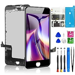 for iPhone 7 Plus Screen Replacement 5.5 Inch Black, Diykitpl 3D Touch LCD Screen Digitizer Replacement for A1661,A1784,A1785, with Repair Tools Kit+Waterproof Frame Adhesive+Screen Protector