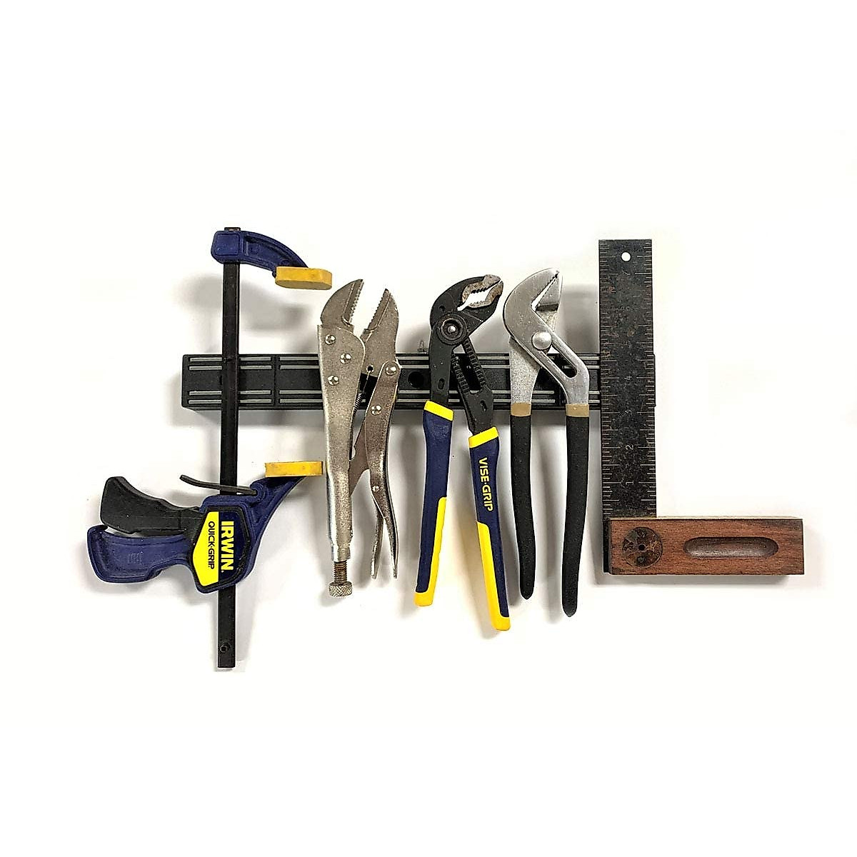 Wood Technology 14 Inch Magnetic Tool & Knife Bar, Mounted Knife Strip and Multipurpose Utensil Holder, Organizer for Kitchen, Garage, or Workshop, Dark Grey (3 Pack)