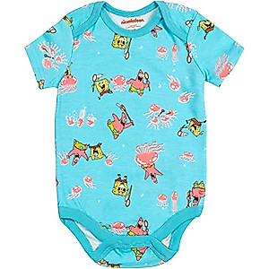 SpongeBob SquarePants Squidward Plankton Patrick Baby Boys 5 Pack Bodysuit 3-6 Months