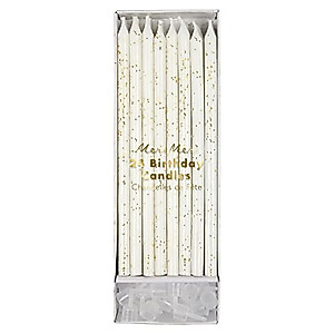 Meri Meri Gold Glitter Candles (Pack of 24)