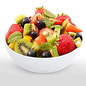 MEKY Cereal Bowls, Glassware 18oz White Salad Bowls Sets 5.5 Inch 6 Piece, Restaurant, Family Party and Kitchen Use, Round