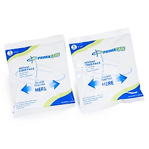PrimaCare PCP-45 Disposable Instant Cold Therapy Ice Pack for Injuries, First Aid Ice Pack for Instant Pain Relief, 4"x5" Pack of 24