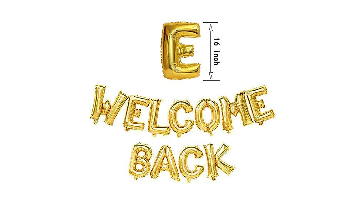 Gold Welcome Back Balloons for School & Events
