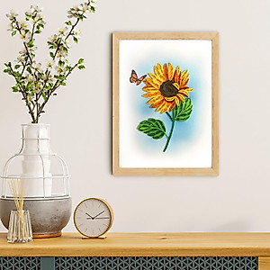 KingKraft Sunflower Quilling Card, Birthday Card for Women, Anniversary Card for Wife, Happy Birthday Card for Mom, Sister, Daughter, Friend, Handmade Teacher Thank You Card with Envelop