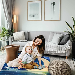 KIKIDOR Dreamy Moon Theme Baby Monthly Milestone Blanket Fantasy Crescent Moon Starry Sky New Baby Photo Backdrop New Baby Gifts for Baby Shower Newborn Growth Chart Flag Blanket 48x40inch BTZYKI98