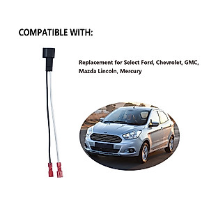 72-5600 Speaker Adapter Wiring Harness Replacement for Select Ford, Chevrolet, GMC, Mazda Lincoln, Mercury Car Front Rear Door Speaker Wire Harness（4Pcs)