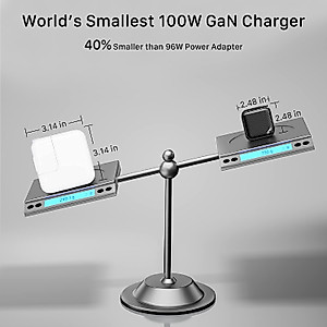 [Bundle] INVZI 100w GaN USB-C Charger 4-Port and USB-C to Lightning Cable for MacBook Pro Air, iPad Pro Air, iPhone 13 12 11 Pro Max