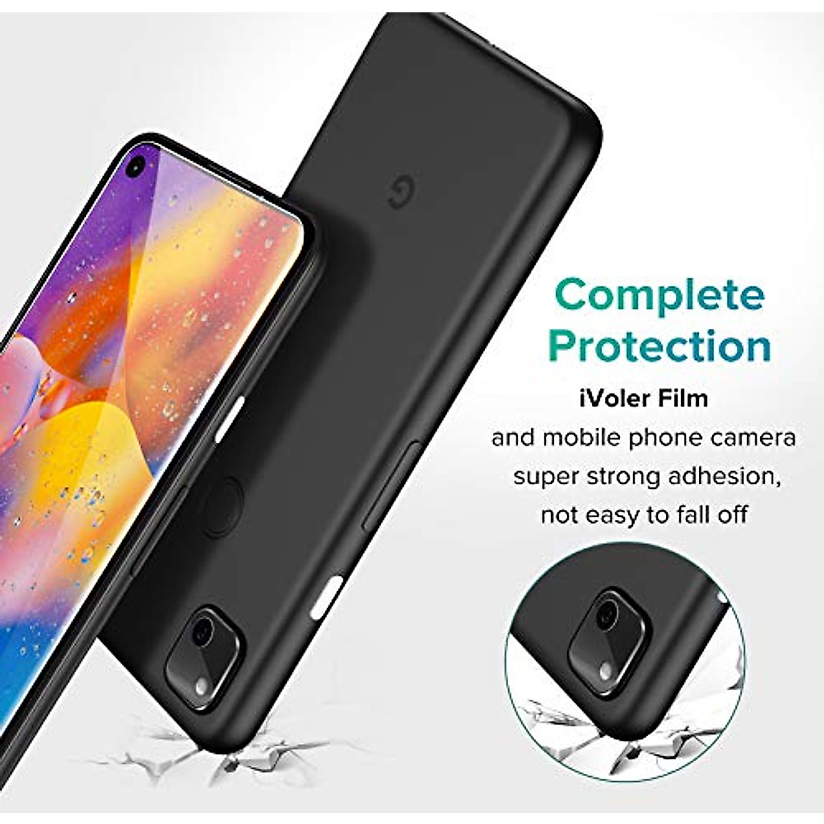 ivoler [6 Pack] [4 Pack] Tempered Screen Protector for Pixel 4a 4G with [2 Pack] Camera Lens Protector Tempered Glass with [Alignment Frame Easy Installation],HD Clear Anti-Scratch Film,5.8 inch