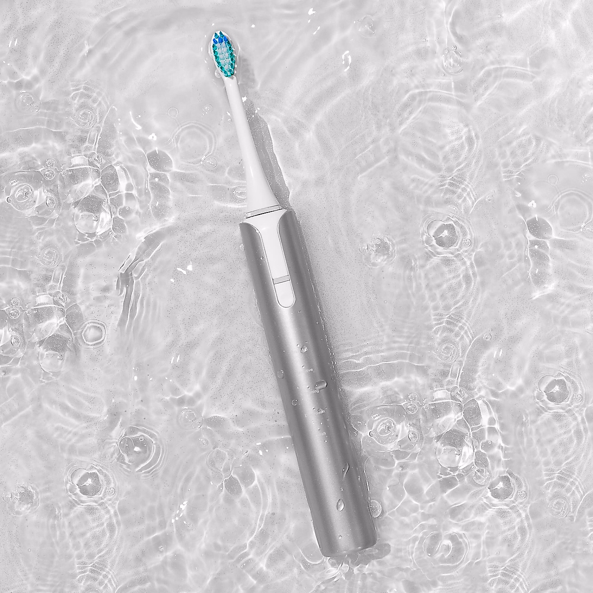 Soniclean Lux Sonic Toothbrush for Adults with 6 Toothbrush Heads, Rechargeable Toothbrush, Automatic Toothbrush, Sonic Toothbrush with Refills, Platinum