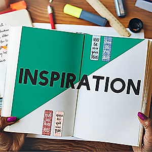 60 Pieces Inspirational Magnetic Bookmarks Motivational Bookmarks Magnetic Page Markers Assorted Magnet Page Clips for Students Teachers School Home Office Supplies (Simple Style)