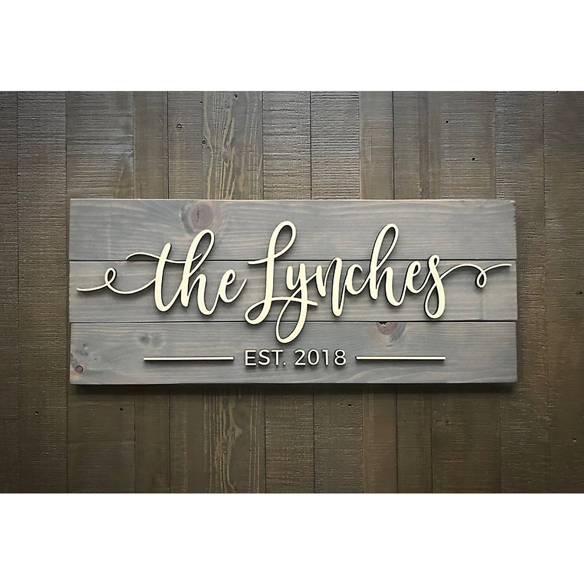 Custom Wood Sign Personalized Handmade Wedding Gift Wood Wall Art Personalized Sign Last Name Sign Established Sign Wooden Signs Bridal Shower Gift Anniversary Gift