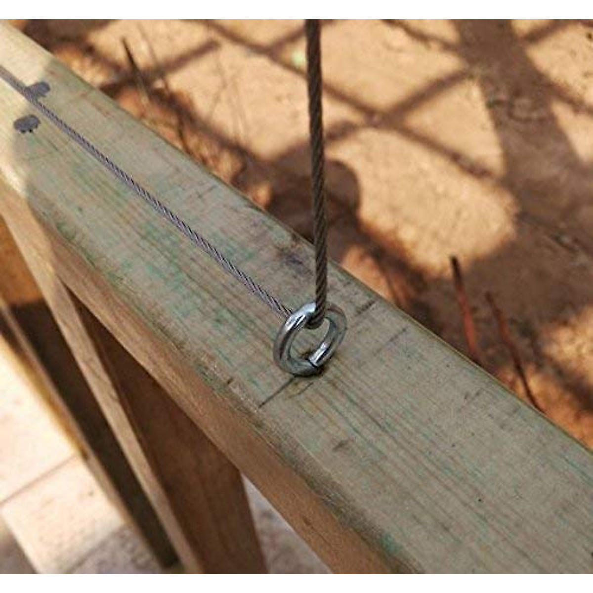 Goyunwell Stainless Steel Screw Eyes for Wood 10pcs Eye Hook Screw in Heavy Duty Anti Rust Eye Wood Screws Large Eye Hooks Screw Eyes Eyebolts (M6 3-1/8 inch (80mm)