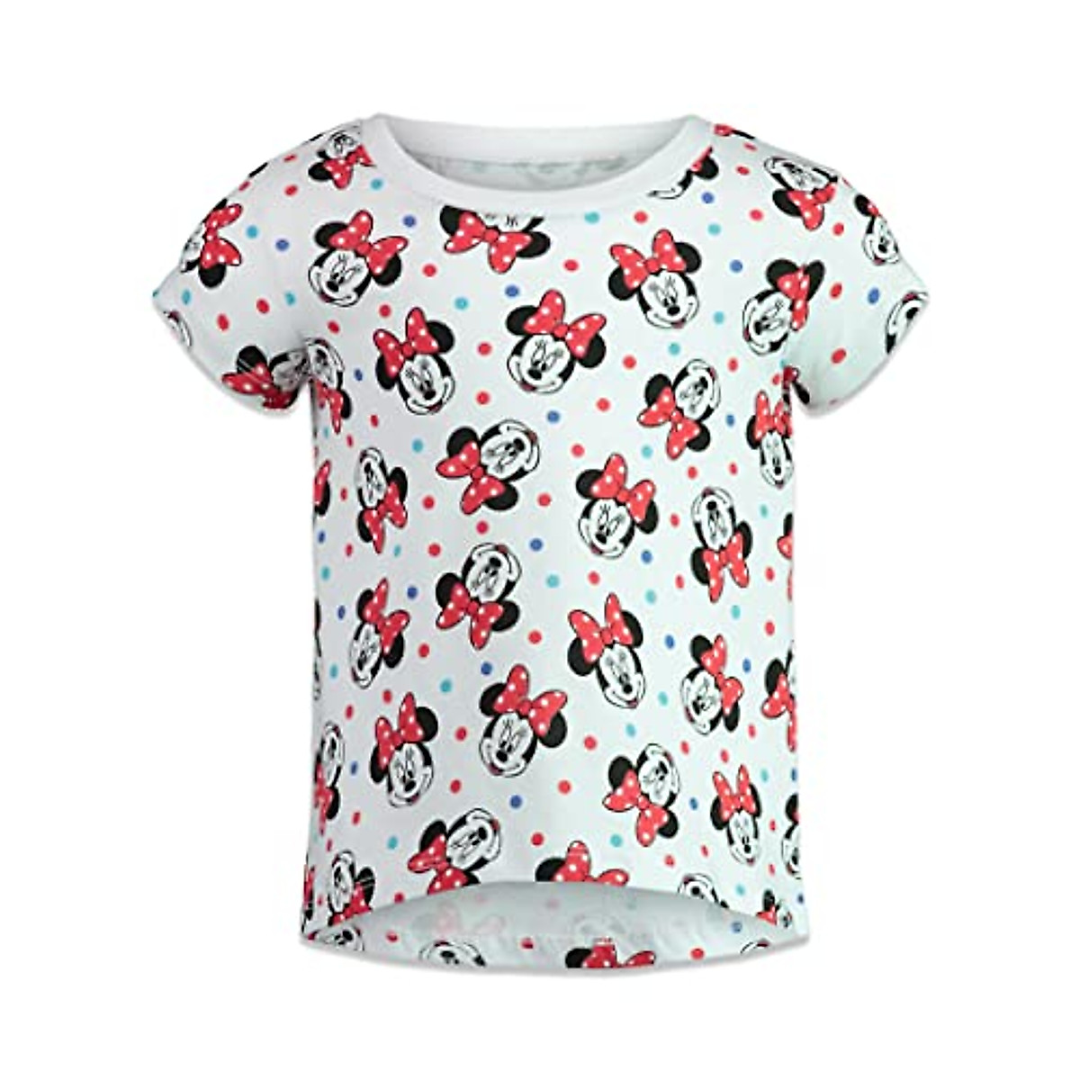 Disney Mickey Mouse Minnie Mouse Little Girls 4 Pack Graphic T-Shirts 7-8
