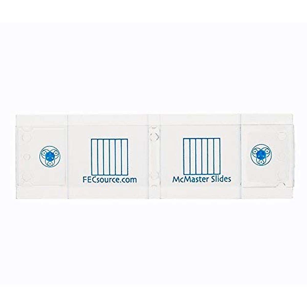 4 McMaster Method Microscope Slides, by FEC Source, Fecal/Worm Egg Count for Parasites for Veterinary Use. Livestock Parasite Management. FECRT Reference Guide Included.