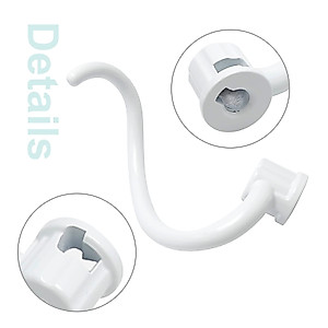 LIDSCURA Coated Dough Hook Attachment, Spiral Coated Metal Dough Hooks for Kitchenaid Stand Mixer Bowl-Lift, for KV25G0X, KV25G8X, KV25H0X, KP26M1X, KP26M8X, KL26M8X