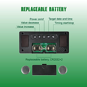 Yooreal Digital Kitchen Timer,Retirement Countdown Timer 9999 Days,Magnet Design,Loud Alarm,Tracks Wedding Vacation Working Cooking Baby Birth (Black)