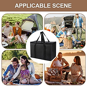 Insulated Grocery Shopping Bags, 65-70 L Capacity Insulated Food Delivery Bag, Large Thermal Insulation Bags, Collapsible Cooler Bag for Groceries, Thermal Bags for Food Delivery, Cooler Shopping