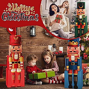 Teling 12 Pcs Christmas Nesting Gift Box Christmas Stackable Box Large Soldier Nutcracker Stacking Gift Boxes Gift Box Decorations for Christmas Wrapping Party Supplies(Nude)