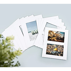 Golden State Art, Pack of 10 White Picture Mats, 5 Pcs 8x10 Mats for 5x7 Photos and 5 Pcs 8x10 Mat for 2 4x6 Photos - Bevel Cut, White Core - Great for Pictures, Photos, Frames, Artworks, Prints
