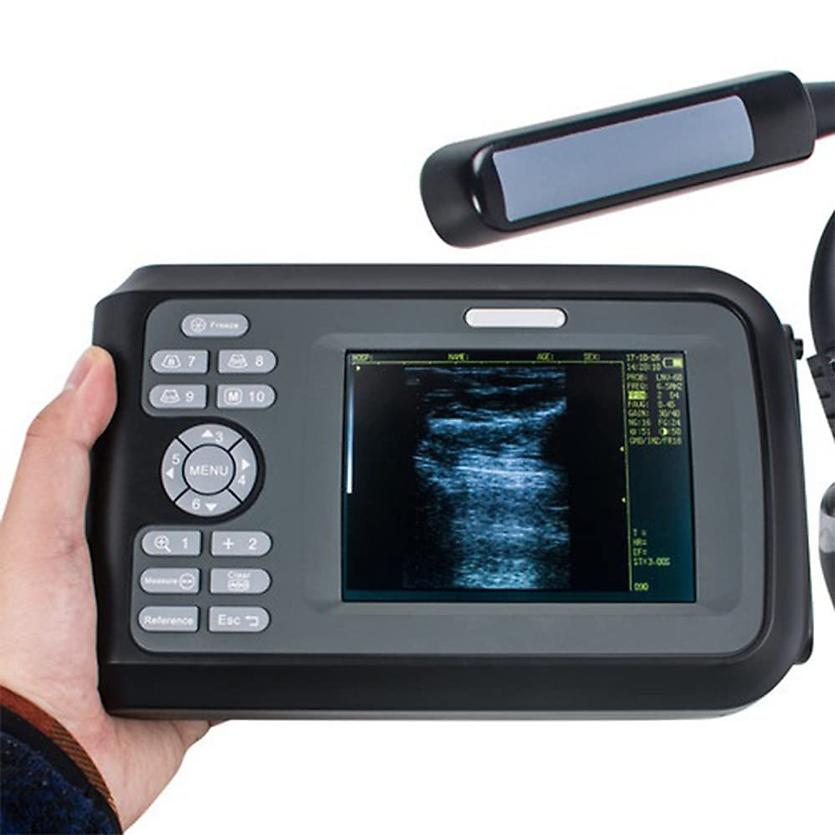 Colilove Veterinary Ultrasound Scanner Handheld Digital Ultrasound Scanner Veterinary Handscan V8 with 4.0MHz Rectal Probe for Pregnancy Check On Farm Animals Cattle/Horse/Camel/Equine/Goat/Cow/Sheep