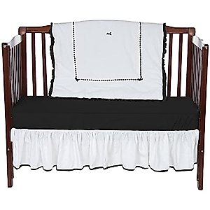 Baby Doll Bedding Unique 3Piece Crib Bedding Set, Black,1230c3-black