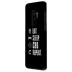 Galaxy S9+ Eat CBD Sleep Repeat Molecule 420 THC Weed Cannabis Kush Dab Case
