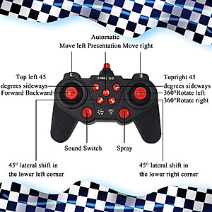 Lulu Home Remote Control Stunt Car with Lights & Fine Mist, Four-Wheel Drive RC Stunt Vehicle with Music, Boy Toy Car Birthday/Christmas New Year Gift for Kids