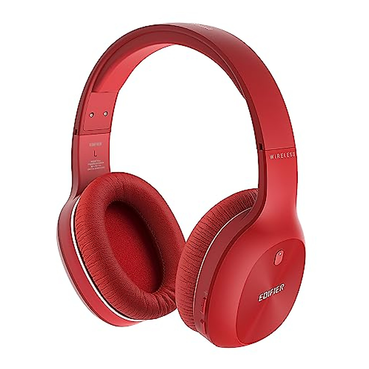 Edifier W800BT Plus Wireless Headphones Over-Ear Headset - Qualcomm® aptX - Bluetooth V5.1 - CVC™ 8.0 Call Noise Cancelling - 55H Playtime - Built-in Microphone - Physical Button and App Control, Red