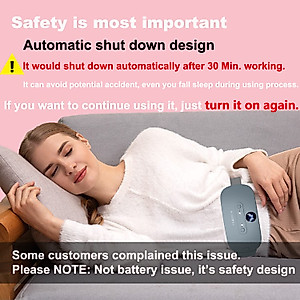 Portable Cordless Electric Waist Belt Device, Fast Heating Pad with 3 Heat Levels and 3 Massage Modes, Back or Belly Heating Pad for Women and Girl