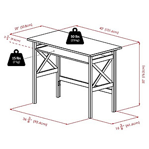 Winsome Wood Xander Computer Desk, Oyster Gray