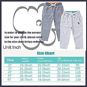 IjnUhb baby boy's,Girls 2-Pack Pants, Toddler Cotton Pull on Jogger, Kids Dinosaur Drawstring Elastic Sweatpants(Light Dark 4T)