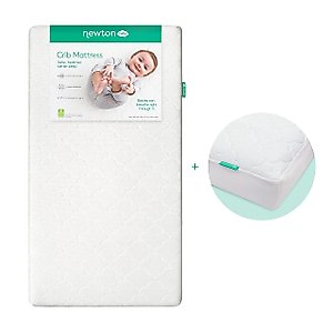 Newton Baby Crib Mattress and Mattress Pad Bundle - 100% Breathable Proven to Reduce Suffocation Risk, 100% Washable, 2-Stage, Non-Toxic Better Than Organic