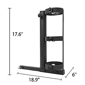 Tredre Oxygen Tank Holder Cane Holder 2 in 1 for Power Mobility Scooters, Electric Wheelchair Accessories (Works with 1"X1" Hitch Receiver Equipped), Suitable for D and E Oxygen Cylinder