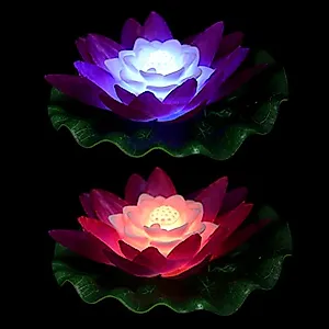 LABRIMP Light Lily Tank Lights Color Changing : Battery for Led Decor Water Garden Pool Fish Wedding Operated Swimming Decoration Festival Lamp Lotus Outdoor Flower Pond Floating Ornament