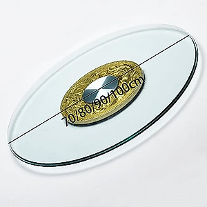 BBAUER Lazy Susan Turntable, Table Glass Turntable, Tempered Glass Lazy Susan Turntable, Round Tabletop Rotating Serving Tray for Dining Table