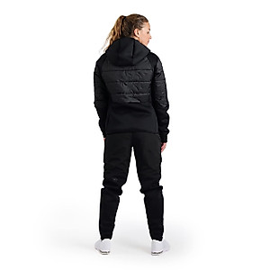 Arena Unisex Team Hooded F/Z Half-quilted Jacket, Black, X-Small