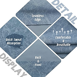 MYKURS 10 PCS Workout Headbands for Men and Women, Wide Sweat Bands Yoga Headbands No Slip, Mens Sports Headbands for Long Hair