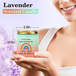 SOGLIM Scented Candles - Going Away Gifts for Coworker, Boss - Farewell Gifts, Miss You Gifts, Coworker Leaving Gifts, Goodbye Gifts for Friend - Funny Co-Worker Candle, Boss Leaving Gifts