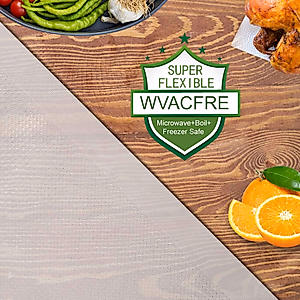 WVacFre 4Pack11X50 (Total 200 Feet) Food Vacuum Sealer Bags Rolls with Commercial Grade,BPA Free,Heavy Duty,Great for Food Vac Storage or Sous Vide Cooking