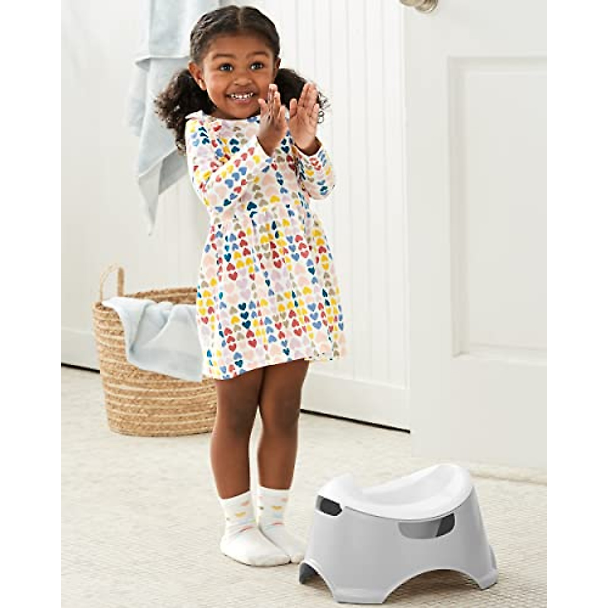 Skip Hop Potty Training, Easy Comfort Potty, Grey/White (Discontinued by Manufacturer)