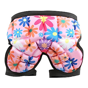 Kids Hip Pad Protector Snowboard Skating Hip Butt Protection Pad for Children, Skating Cycling Outdoor Activities(Red)
