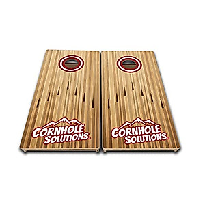 Cornhole Solutions Tournament Grade Cornhole Set - Includes Two 4'x2' Regulation Baltic Birch Cornhole Boards, 8 REC Cornhole Bags, and Carrying Case (Bowling, Red & Grey)