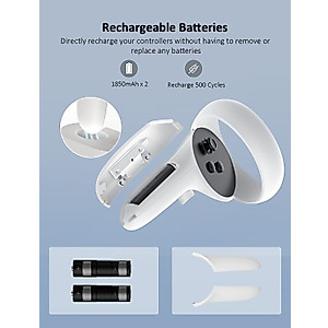 NexiGo Essential Kit for Oculus Quest: Upgraded Charging Dock with LED Light for Oculus Quest 2, [Support Elite Strap], 16FT Link Cable, All-in-one Carrying Case