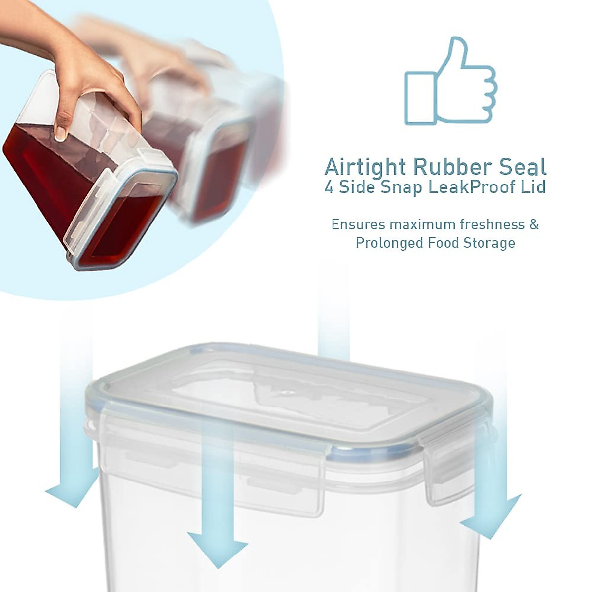 LARGE Airtight Food Storage Containers 30 PC with Lids I Plastic Kitchen & Pantry Organization Containers BPA Free Ideal for Spaghetti, Flour, Rice, Oats, Cereal & Sugar + Marker & Labels