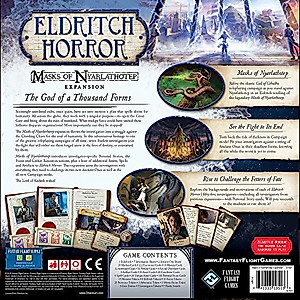 Eldritch Horror Masks of Nyarlathotep Board Game EXPANSION | Mystery Game | Cooperative Board Game for Family | Ages 14+ | 1-8 Players | Avg. Playtime 3 Hours | Made by Fantasy Flight Games