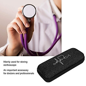 xuuyuu Stethoscope Organizer,Shockproof Stethoscope EVA Storage Case Portable Stethoscope Travel Carrying Bag With Inner Mesh Pocket For Stethoscope (Black)