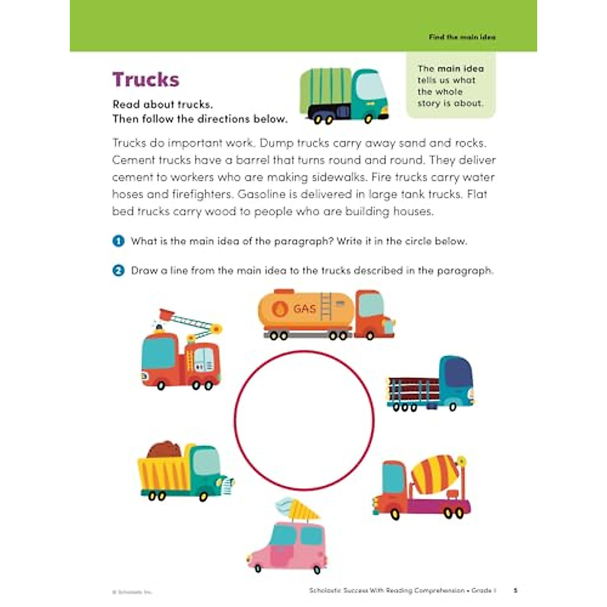 Scholastic Success with Reading Comprehension Grade 1 Workbook (Scholastic, Grade 1)